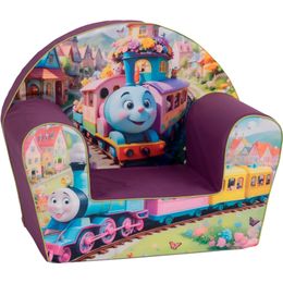 KNORRTOYS Kinder Sessel "Happy train", Baumwolle, B/H/T: 51cm x 42cm x 34cm, lila, B:51cm H:42cm T:34cm, Sessel, f&uuml;r Kinder; Made in Europe
