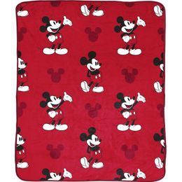 Kinderdecke Disney, B:130cm L:150cmrot, Polyester, Wohndecken, "Disney Decke Mickey Mouse", rot, gem&uuml;tlich, 130 x 150 cm