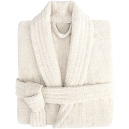 Damenbademantel HAMMETEX, L:100cmbeige, Baumwolle, Hausm&auml;ntel, "Ren, 100% Baumwolle", 380 g/m&sup2; Frottee Bademantel mit Taschen &ndash; Saugf&auml;hig & Weich