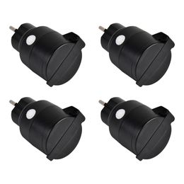Hyrican Steckdose "4er Pack Smart WIFI Steckdose, 10A, Alexa/ Google kompatibel", T:10cm &Oslash;:5cmschwarz, Werkstatt, Steckdosen, geeignet f&uuml;r
