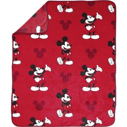 Kinderdecke Disney, B:130cm L:150cm, rot, Polyester, Wohndecken, "Disney Decke Mickey Mouse", rot, gem&uuml;tlich, 130 x 150 cm