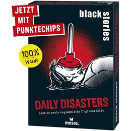 moses. Kinder Spiel "Black Stories Daily Disasters", bunt, Spiele, Made in Europe