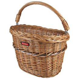 Klickfix Fahrradkorb "Vorderradkorb Weidenkorb Mini", B/H/T: 34cm x 27cm x 26cm, beige, Taschen