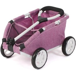Bayer Chic 2000 CHIC2000 Kinder Puppen Ziehwagen "Skipper, Jeans Pink", rosa, B:46cm H:29cm T:46cm, Puppenausstattungen