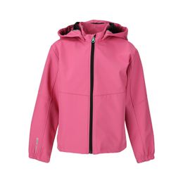 ZIGZAG Kinder Softshelljacke "Troy", pink, Gr. 128, unifarben, 100% Polyester, Jacken, mit wasserabweisender Beschichtung