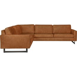 Ecksofa Home Affaire, B:290cm H:85cm T:250cmbrick rot, 100% Polyester, Wohnzimmer, Sofas, "Pinto, XXL, 250/290 cm, langer Schenkel, Ottomane", Cord,