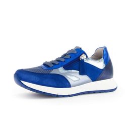 Gabor Damen Sneaker "Sneaker low Materialmix Leder/Lederimitat", Gr. 35,5blau, Schuhe
