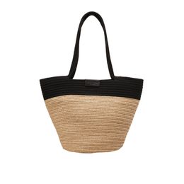 Marc O'Polo MARC O'POLO Damen Shopper "aus Jute-Baumwoll-Mix", schwarz, Obermaterial: 50% Baumwolle, 50% Jute, unifarben, Taschen