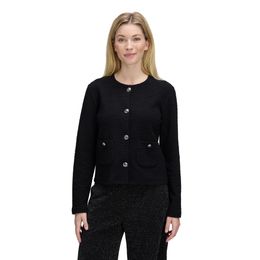 Betty Barclay Damen Sweatjacke "Damen mit Kn&ouml;pfen", schwarz, Gr. 36, Jersey, Obermaterial: 80% Baumwolle, 17% Polyamid, 3% Elasthan, Sweatjacken