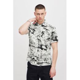 Blend Herren Kurzarmhemd "BHShirt"schwarz, Gr. L, gemustert, 100% Viskose, Hemden, L&auml;ssiges Kurzarmhemd mit Brusttasche und Print