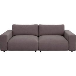 Big-Sofa Musterring, B:252cm H:81cm T:124cm, braun, Flachgewebe FLORIS (100% Polyester);Flachgewebe VALMONT (60% Baumwolle/ 40% Leinen);Microfaser