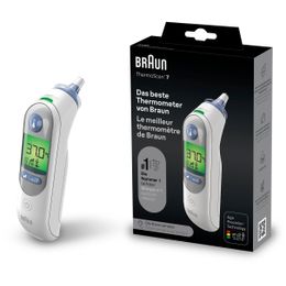 Braun Ohr-Fieberthermometer "ThermoScan 7 Ohrthermometer mit Age Precision - IRT6520", wei&szlig;, Kunststoff, B:3,5cm H:14,5cm T:5,5cm,