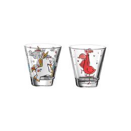 Leonardo Kinderbecher "Kinderbecher Bambini 215 ml 2er Set", bunt, Trinkgef&auml;&szlig;e