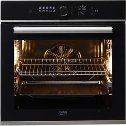 Beko Einbaubackofen "BBIM13400XS", B:59,4cm H:59,5cm T:56,7cm, schwarz, Back&ouml;fen, Gleichm&auml;&szlig;ige Hei&szlig;luft f&uuml;r perfekte Ergebnisse dank Aeroperfect