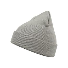 MSTRDS Damen Beanie "MSTRDS Accessoires Beanie Basic Flap"lightgrau, Kunstfaser, M&uuml;tzen