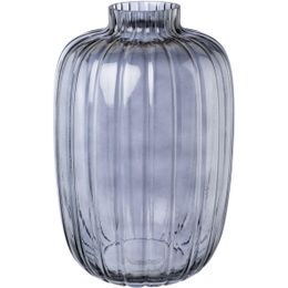 CREATIV DECO Tischvase, B/H/T: 21cm &Oslash; 13,5cm, blau, Vasen, Glas mit Schliff