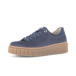 Gabor Damen Sneaker "Sneaker low Materialmix Leder", Gr. 35blau, Schuhe