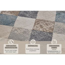Teppich Hanse Home, B:160cm H:8mm L:235cm, beige, Polypropylen (PP), Wohnzimmer, Teppiche, "Bakke", Kurzflor, L&auml;ufer, Rauten-Muster, Wohnzimmer,