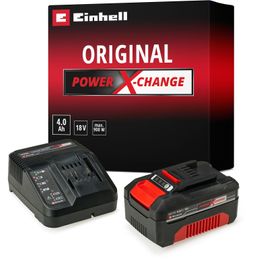 Einhell Akku Starter-Set "&raquo;Starter-Kit Power X-Change&laquo;", 18 V, rot, Akkumulatoren, 18 V, 4 Ah, inkl. Ladeger&auml;t