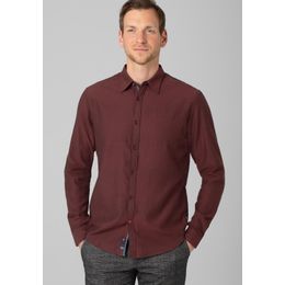 Timezone Herren Langarmhemd "Micro Pattern Shirt"rot, Gr. XXXL, 100% Baumwolle, Hemden