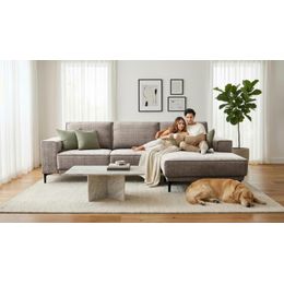 Ecksofa OTTO HOME, B:280cm H:85cm T:152cm, grau, 100% Polyester, Wohnzimmer, Sofas, "Polsterecke Oland, Struktur, Flachgewebe, Luxus-Microfaser,