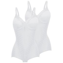 Felina Damen Body "2er Pack Body ohne B&uuml;gel Weftloc", Gr. 115, wei&szlig;, Obermaterial: 65% Polyamid PA. 35% Elasthan EL., Bodys