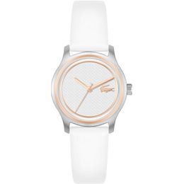 Lacoste Damen Quarzuhr "ELYSE", wei&szlig;, Armbanduhren, Armbanduhr, Damenuhr, Lederarmband, analog