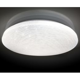 N&auml;ve N&Auml;VE LED Deckenleuchte "Polaris", 1, &Oslash; 48cm H: 6,5cm, 1 Stk., wei&szlig;, Wohnzimmer, Leuchten, Kristalleffekt, dimmbar, CCT,