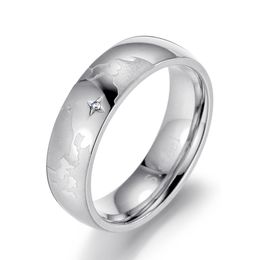 Firetti Damen Partnerring "Schmuck Geschenk "LIEBE" Earth", 60,mit Zirkonia, Edelstahl, 6,1mm, silber, Edelstahl, Fingerringe, mit oder ohne Zirkonia