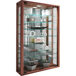 Wandregal Vcm, B:59cm H:91cm T:18cm, braun, Wohnzimmer, Regale, "Vcm Glasvitrine h&auml;ngend Vitrine Glas mit ESG-Sicherheitsglas Ma&szlig;e ca. . H. 91 x B.