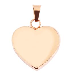 Adelia&acute;s ADELIA ́S Damen Kettenanh&auml;nger "Anh&auml;nger &ndash; Herz Herzanh&auml;nger aus Edelstahl", Edelstahlgold, Edelstahl, Schmuckanh&auml;nger, Ein Geschenk, das Freude macht