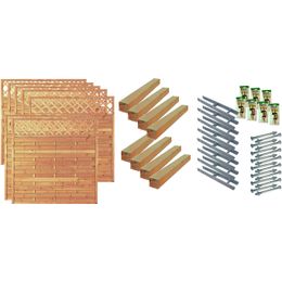 TETZNER & JENTZSCH Dichtzaun "Memphis 5", H/L: 180cm x 13,32m, Pfosten: 8 Stk., gr&uuml;n, TETZNER & JENTZSCH, Zaunelemente, 7 Elemente, LxH: 1332x180 cm