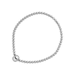 Jobo Damen Armband "Kugel-Armband", Silber 925 (Sterlingsilber) Silikonsilberfarben, Silber 925 (Sterlingsilber), Silikon, Armb&auml;nder, 925 Silber