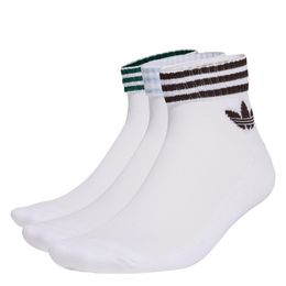 adidas originals Socken '3-Stripes Ankle 3 Pairs' Damen Gr&ouml;&szlig;e 37/39 pastellblau / dunkelbraun / dunkelgr&uuml;n / wei&szlig;