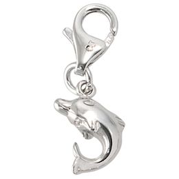 Jobo Damen Charm-Einh&auml;nger "Charm Delfin"silber 925, Silber 925 (Sterlingsilber), Charms, 925 Silber rhodiniert