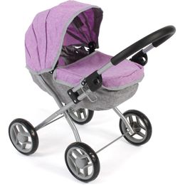 Bayer Chic 2000 CHIC2000 Kinder Puppenwagen "Lilli, Melange lila", lila, B:35cm H:60cm T:35cm, Puppenwagen, zusammenklappbar