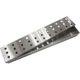 Aromabox Tepro, B:33,5cm H:3,5cm T:6cm, silber, Edelstahl, R&auml;ucherboxen, BxTxH: 33,5x6x3,5 cm