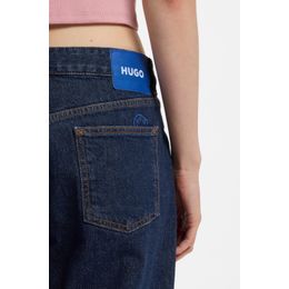 Hugo Damen Straight-Jeans "Elyah", blau, Gr. 28, unifarben, Denim/Jeans, Obermaterial: 99% Baumwolle, 1% Elasthan, Jeans, mit extra L&auml;nge, Mid Rise