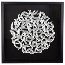 Bild mit Rahmen, B:60cm H:60cm T:5cm, schwarz, CASABLANCA BY GILDE, Kunststoff, Wohnzimmer, Bilder, "Bild quadratisch Salerno schwarz H. 60 cm"