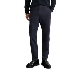 Marc O'Polo MARC O'POLO Herren Chinohose "Osby", blau, Gr. 31, unifarben, Twill, Obermaterial: 97% Baumwolle, 3% Elasthan, Hosen, tapered Fit, Bio-Baumwolle