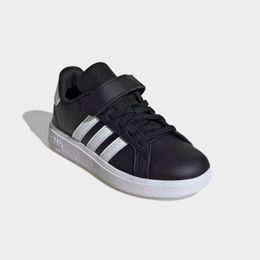 M&auml;dchen Sneaker "GRAND COURT 2.0 KIDS", adidas Sportswear, Gr. 31, schwarz-wei&szlig;, Synthetik, Textil, Schuhe, mit Klettverschluss, f&uuml;r Kinder