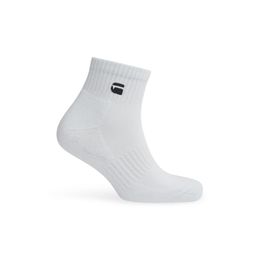 G-Star Raw G-STAR Herren Kurzsocken "WICK, 3 PACK ANKLE SPORTS SOCKS", Gr. 44hellwei&szlig;, Baumwollmischung, unifarben, Socken, mit Logostickerei