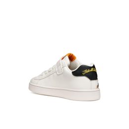 Geox M&auml;dchen Sneaker "J ECLYPER BOY", Gr. 36, gelb, Lederimitat, Textil, Schuhe, Klettschuh mit Looney Tunes Motiv, Gr&ouml;&szlig;enschablone zum Download