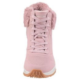 Skechers Damen Schn&uuml;rboots "UNO RUGGED - FALL AIR", Gr. 35, rosa, Lederimitat, Textil, unifarben, Schuhe, Winterboots mit Air-Cooled Memory Foam