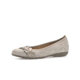 Gabor Damen Ballerina "Eleganter Ballerina Materialmix Leder", Gr. 35,5grau, Schuhe