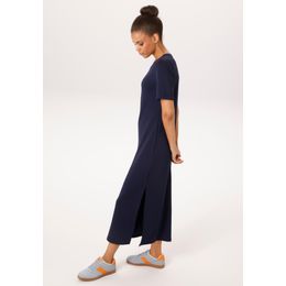 Aniston CASUAL Damen Maxikleidblau, Gr. 40, unifarben, Jersey, Obermaterial: 47% Polyester, 47% Viskose, 6% Elasthan, Kleider, mit Seitenschlitzen