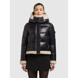 Khujo Damen Steppjacke "NESSIE2", schwarz, Gr. XL, leicht gl&auml;nzend, unifarben, Web, Obermaterial: 100% Nylon. Futter: 100% Nylon. Wattierung: 100%