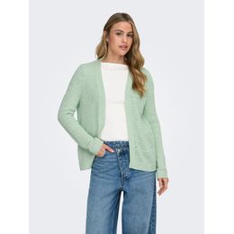 Only Damen Strickjacke "ONLGEENA LS OPEN CARDIGAN KNT", gr&uuml;n, Gr. XS, unifarben, Strick, Obermaterial: 65% Polyacryl, 35% Polyamid, Strickjacken