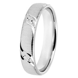 DOOSTI Damen Trauring "Schmuck Geschenk Silber 925 Trauring Ehering Partnerring LIEBE", 52, Silber 925 (Sterlingsilber), 4mm, silber, Silber 925