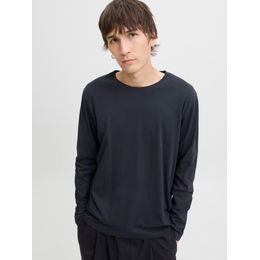 Jack & Jones JACK & JONES Herren Rundhalsshirt "JJEORGANIC BASIC TEE LS O-NECK NOOS"navy blazer, Gr. M, unifarben, Jersey, Obermaterial: 100% Baumwolle, Shirts